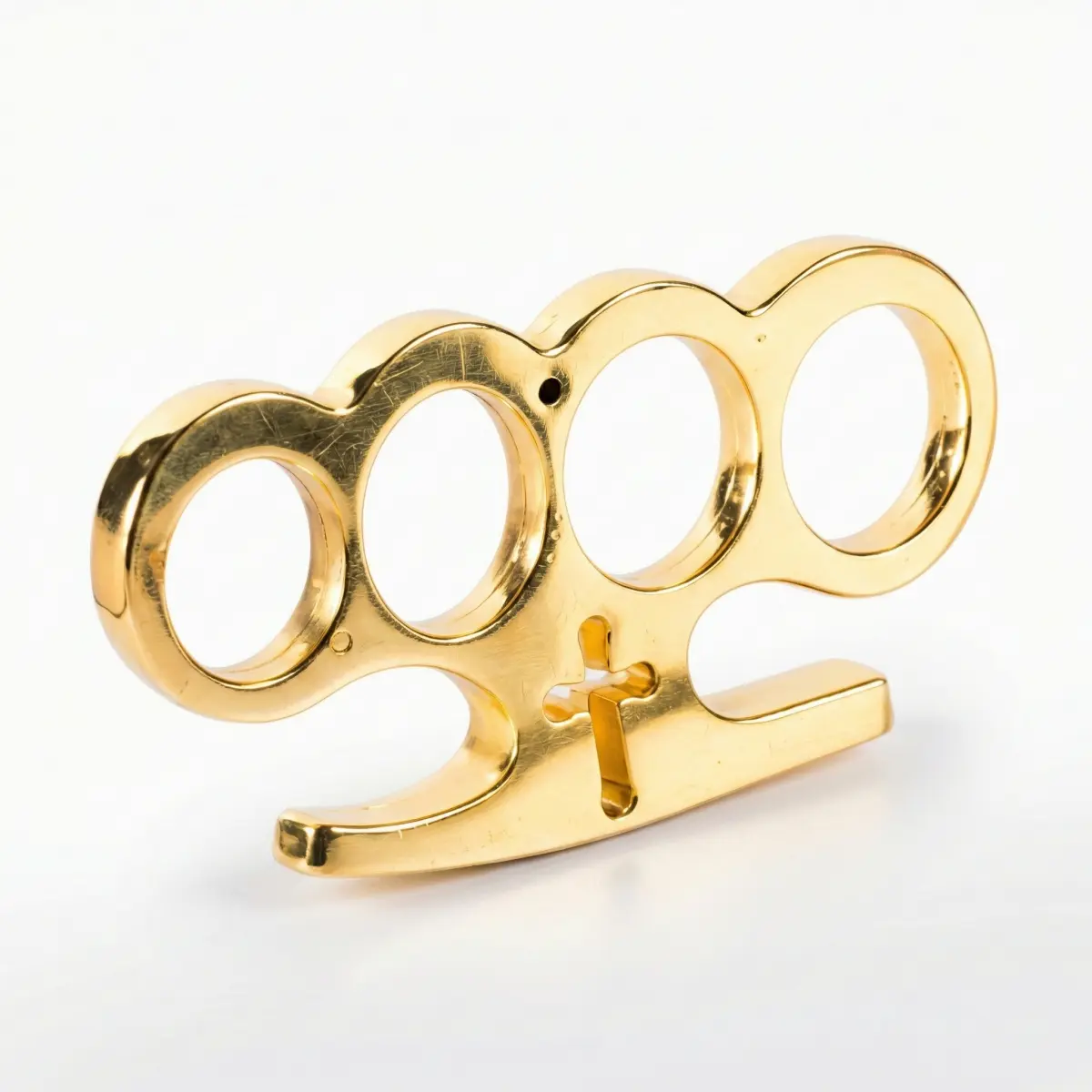 Gold Cross Brass Knuckles Solid Brass 24K Plated EDC - BKM
